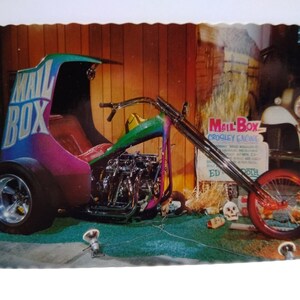 Hot Rod Postcard Mailbox Chopper Cycle Ed Big Daddy Roth Surf ...