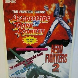 SNK Neo Geo Arcade FLYER Aggressors of Dark Kombat Aero - Etsy