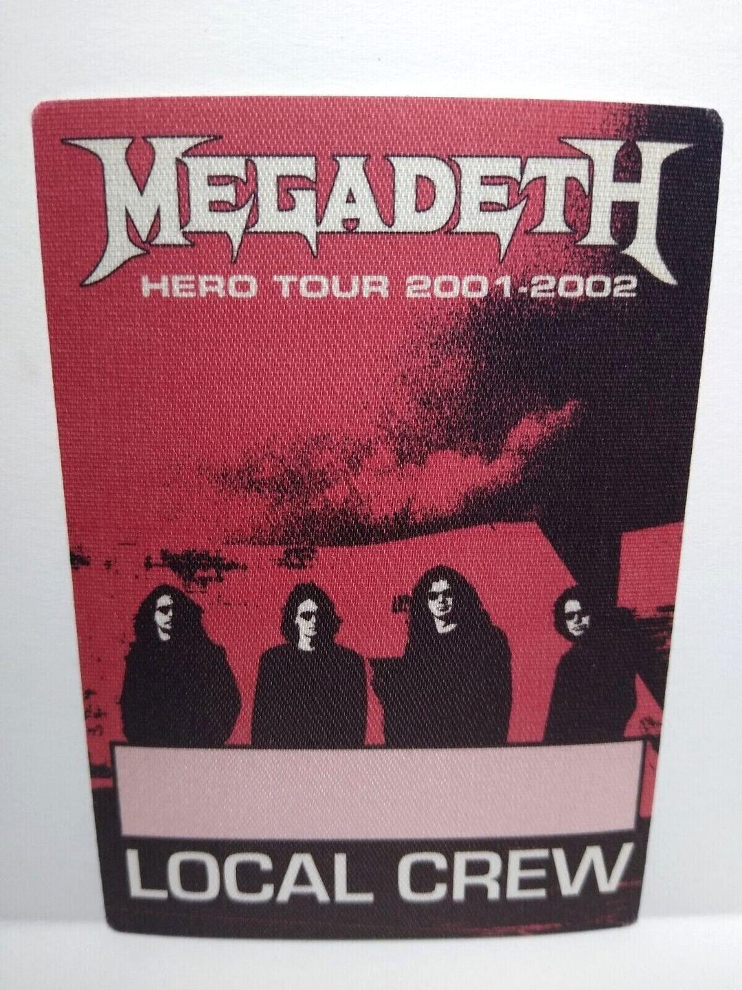 Megadeth Backstage Pass Original 2001 - 2002 Hero Tour Cloth Fabric ...