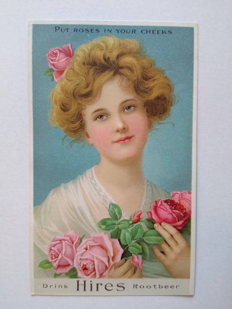 Hires Root Beer Victorian Soda Trade Card 1880's Put Roses - Etsy