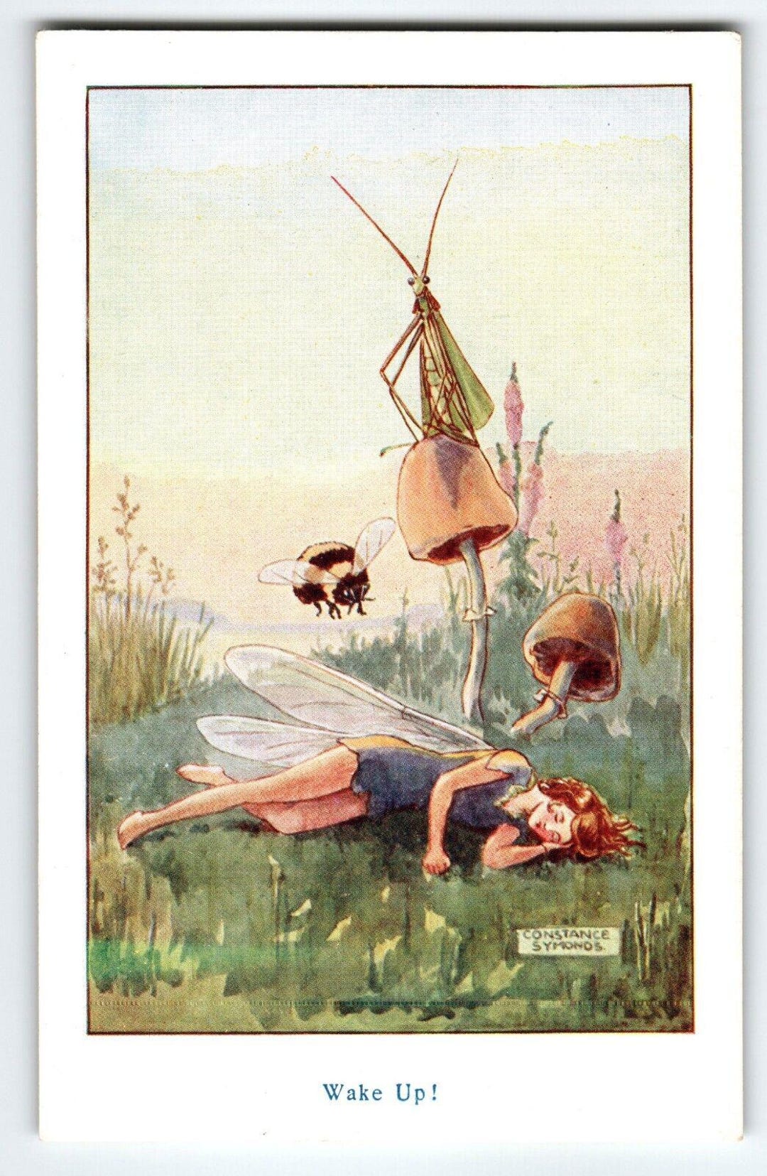 Fairies Postcard 1920's Constance Symonds Fantasy Bumble Bee ...