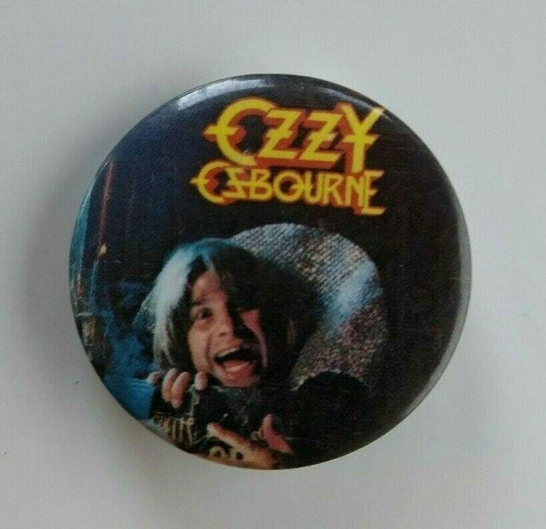 Vintage 1984 Ozzy Osbourne Pinback Button - Heavy Metal Music Gift - Etsy