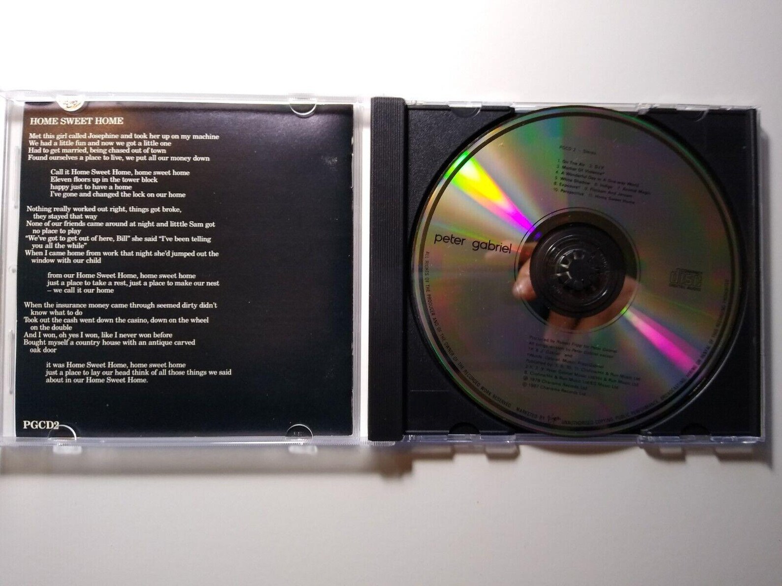 Peter Gabriel Scratch CD 1987 Edition Synth-pop Art Rock Progressive ...