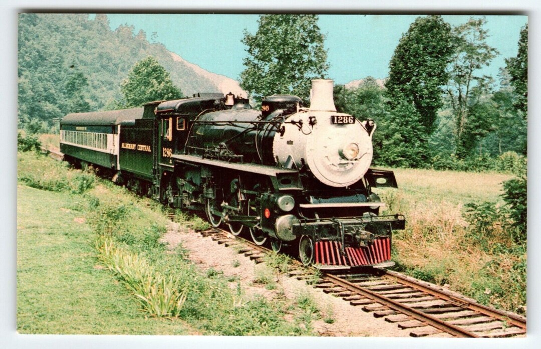Railroad Postcard Locomotive Train 1286 Alleghany Central Scenic Chrome ...