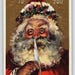 Vintage 1908 Santa Claus Holds Quill Pen Christmas Postcard by Julius ...