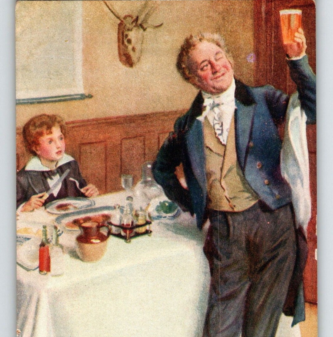 Charles Dickens Raphael Tuck Postcard 3406 David Copperfield & Waiter H ...