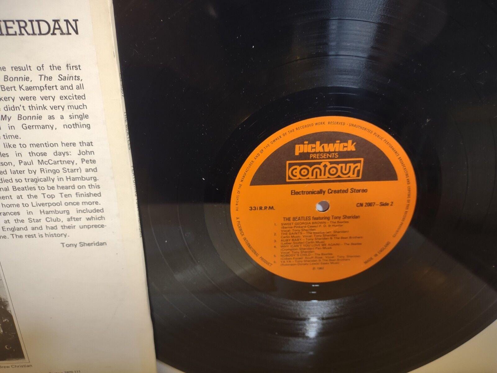 The Beatles Featuring Tony Sheridan Vinyl LP Record Album Contour CN ...