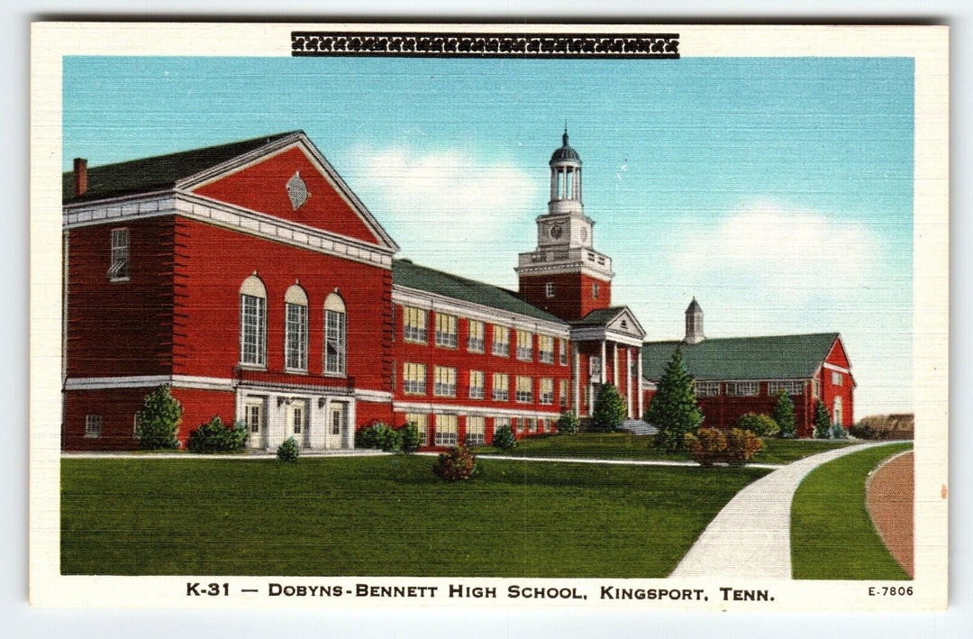 Dobyns Bennett High School Kingsport Tennessee Postcard Vintage Linen Unused Unique Gift - Etsy