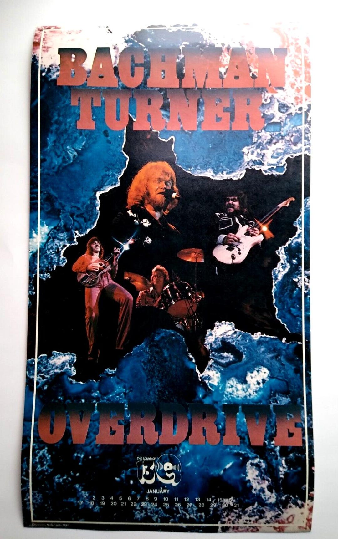 Bachmen Turner Overdrive Wall Poster 1975 Classic Rock Music UNUSED 22 ...