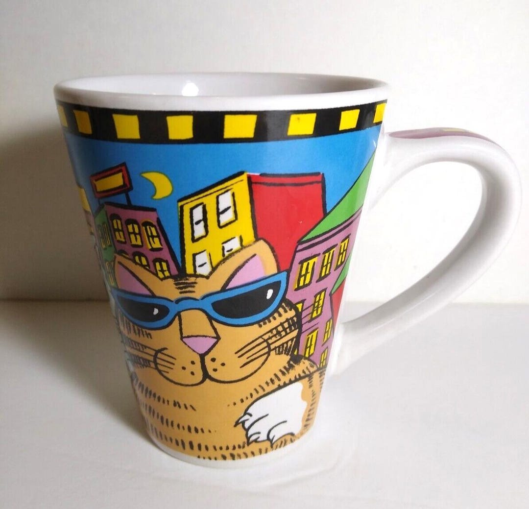 Catzilla Candace Reiter Designs Cool Cats Sunglasses Coffee Tea Mug ...