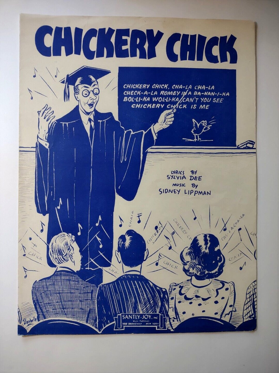 Chickery Chick Sylvia Dee Sidney Lippman Sheet Music 1945 Teacher ...