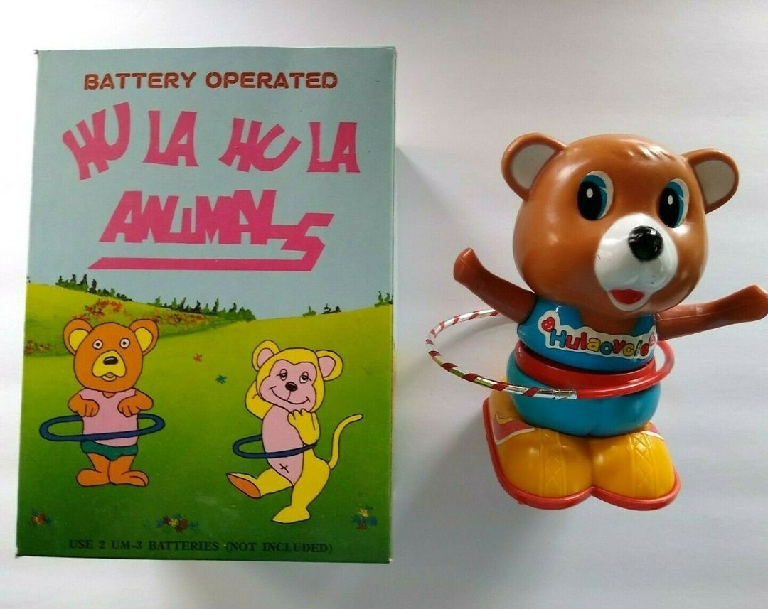 Hula Hula Animals Brown Bear With Hoop Battery Operated - Etsy