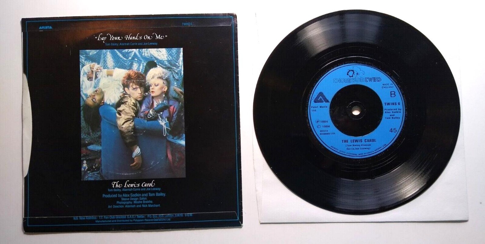 Thompson Twins Lay Your Hands on Me 7" Record UK Synth-pop Dance ...