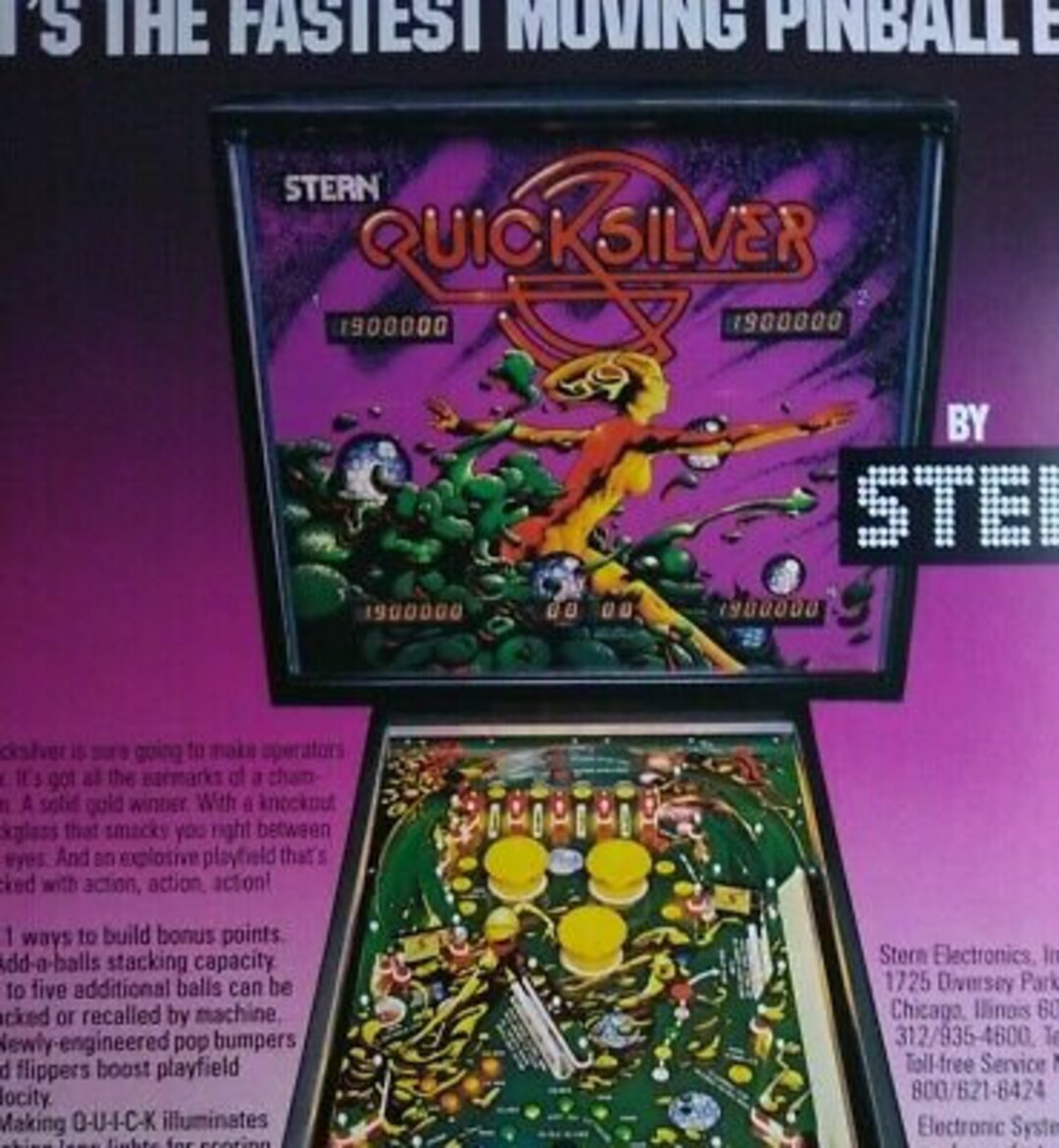 Quicksilver Pinball Flyer Original NOS 1980 Fantasy Sci-fi - Etsy