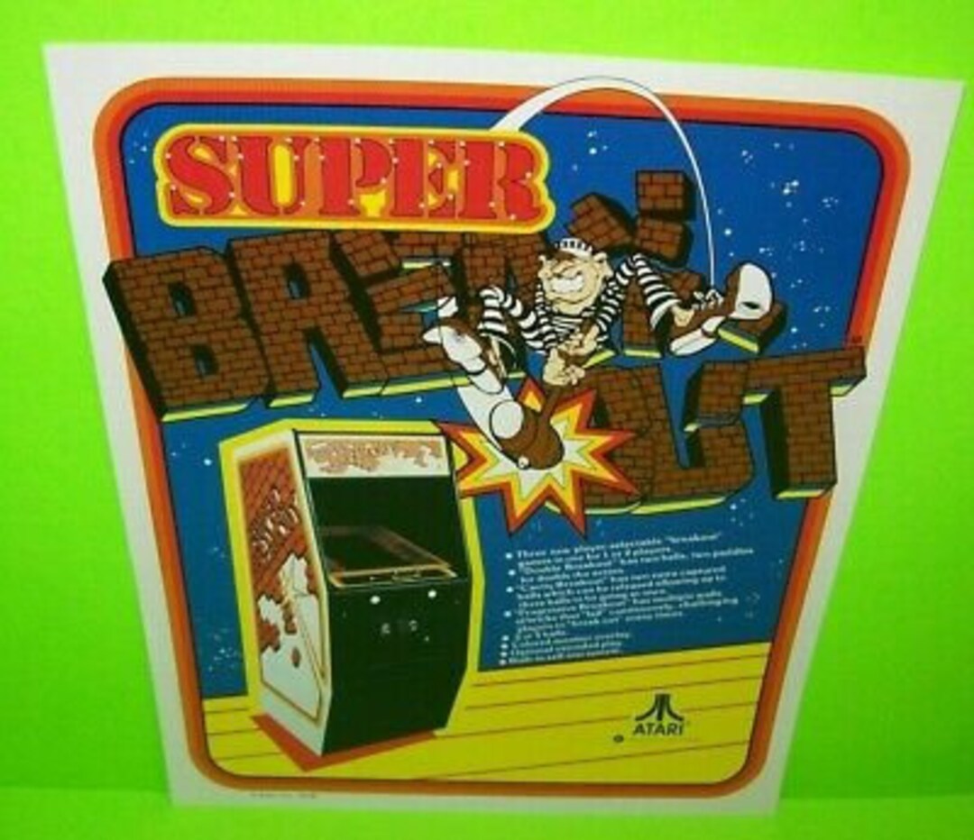 Super Breakout Arcade FLYER Original NOS Game Promo Artwork - Etsy