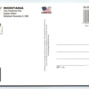 Greetings From Montana Large Letter Chrome Postcard USPS 2001 - Etsy