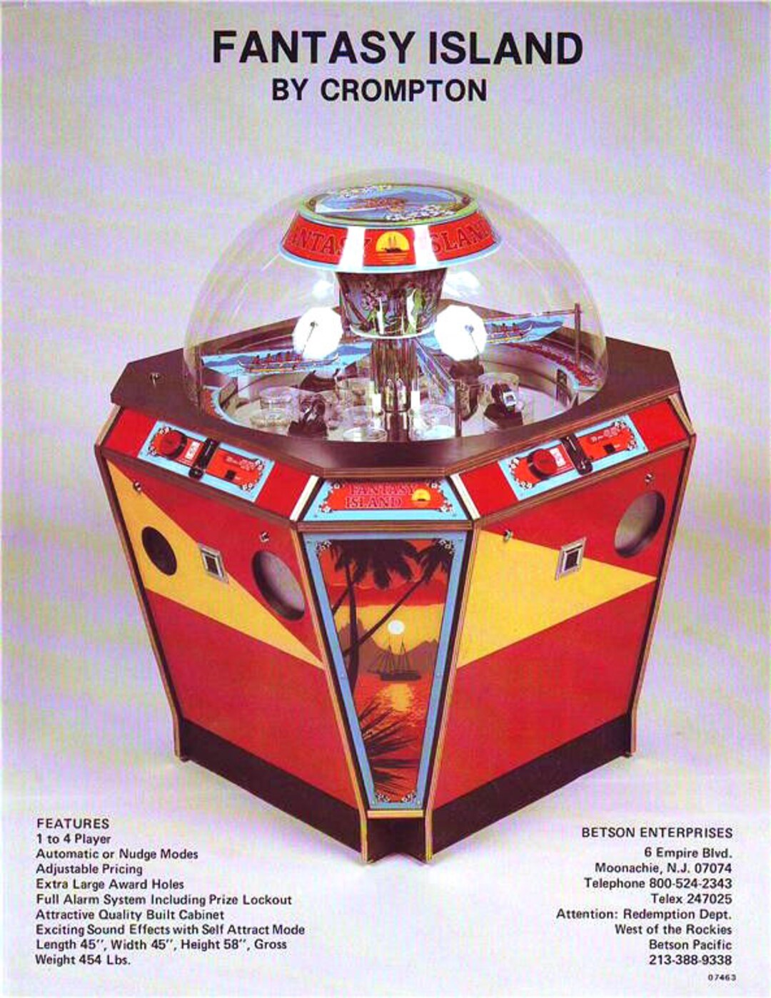 Fantasy Island Arcade Game Flyer Vintage Original Redemption - Etsy