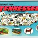 Postcard Greetings From Tennessee Map Chrome Volunteer State Walking ...