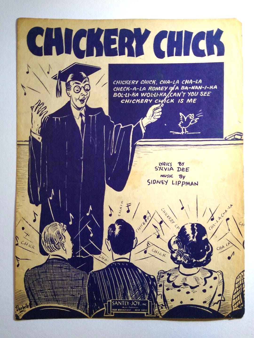 Chickery Chick Sheet Music Sylvia Dee Sidney Lippman 1945 School ...