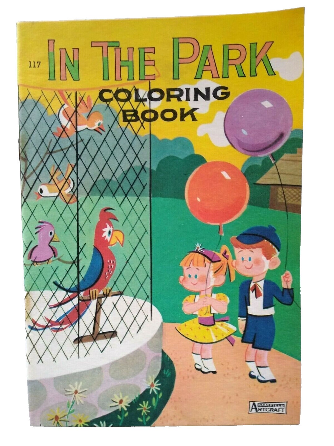 Big Little Book in the Park Coloring Book Parrot Birds Saalfield 117 ...