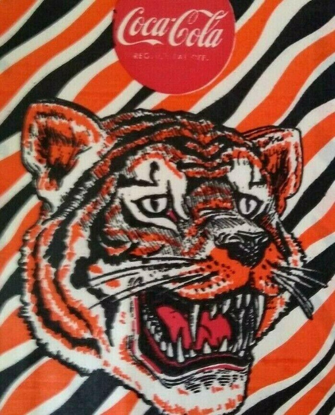 Coca Cola Vintage Jungleland Tiger Popcorn Bag 1950s Jungle Striped ...