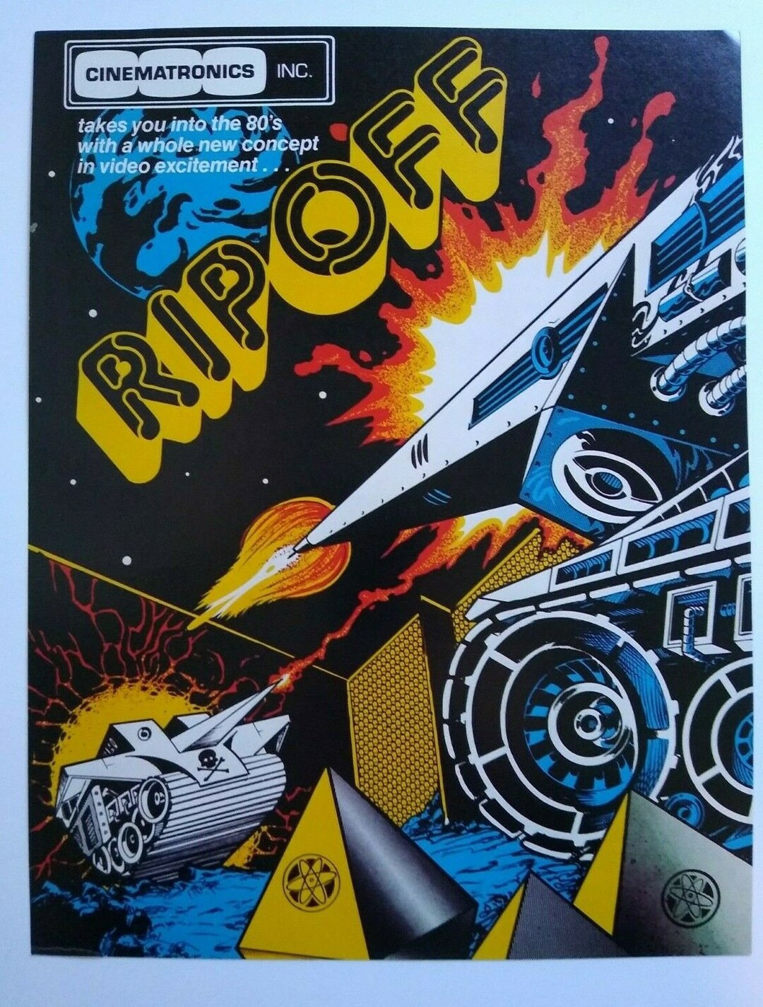 Cinematronics Rip off Arcade FLYER 1979 Original Video Game - Etsy