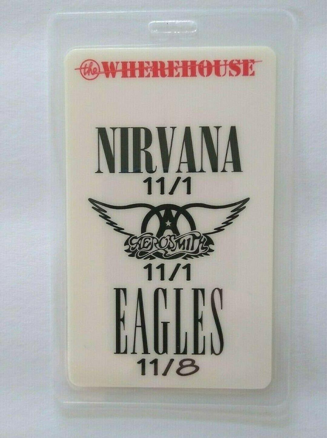 Nirvana Aerosmith Eagles Backstage Pass Laminated Original 1994 Rock ...