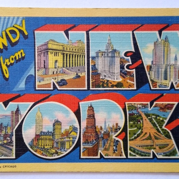 Big Letter Postcards - Etsy