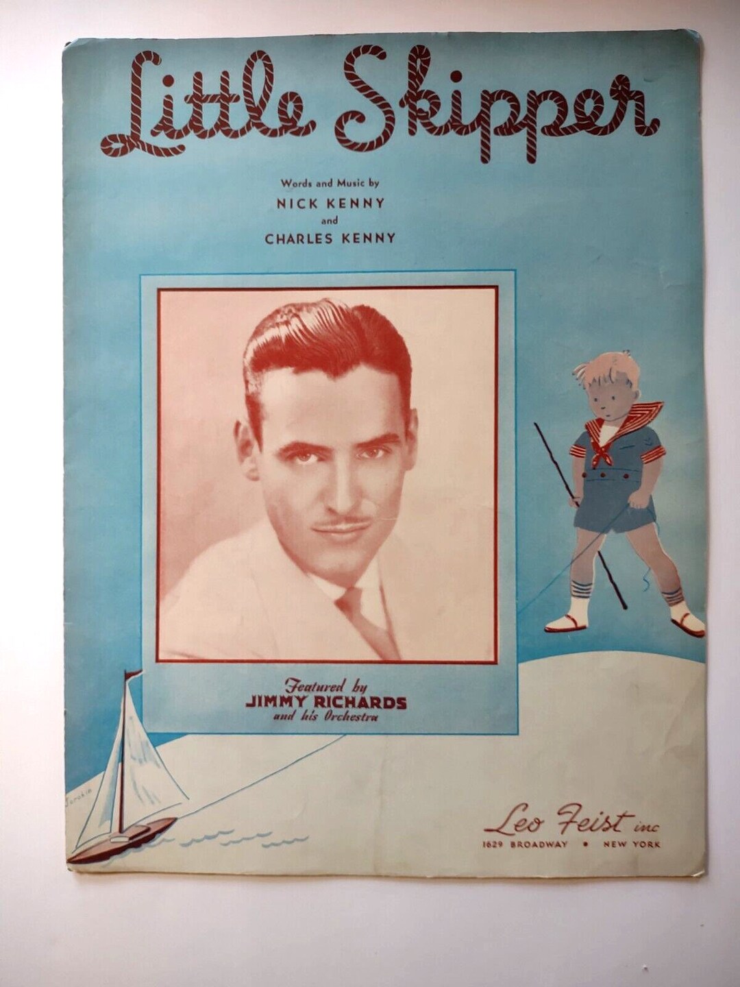 Little Skipper Jimmy Richards Nick Charles Kenny Sheet Music 1939 ...