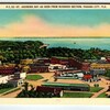 Fishing Linen Postcard Huge Exaggerated Fish Catches Man Humor Unk Boat ...