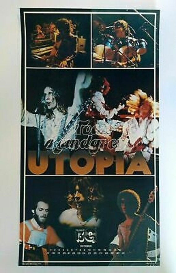 Todd Rundgren Utopia Band Poster Original 1975 Prog Rock Music - Etsy Todd Rundgren Utopia Band Poster Original 1975 Prog Rock Music - Etsy