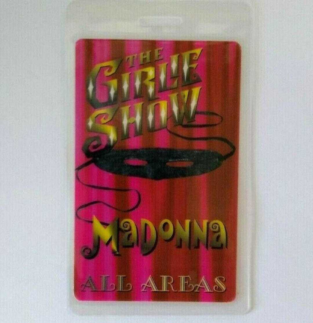 Madonna the Girlie Show Backstage Pass Original 1993 Concert Tour Pink ...