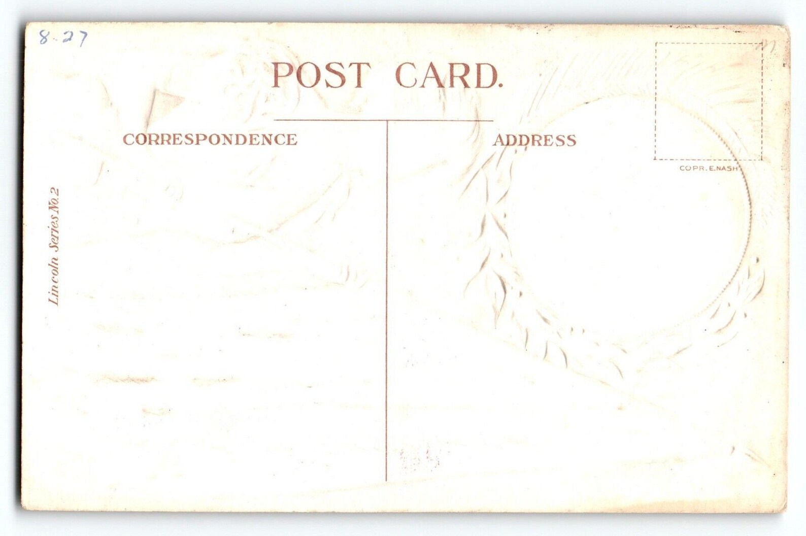 Abraham Lincoln Patriotic Women Holds USA Flag Embossed Postcard Nash ...