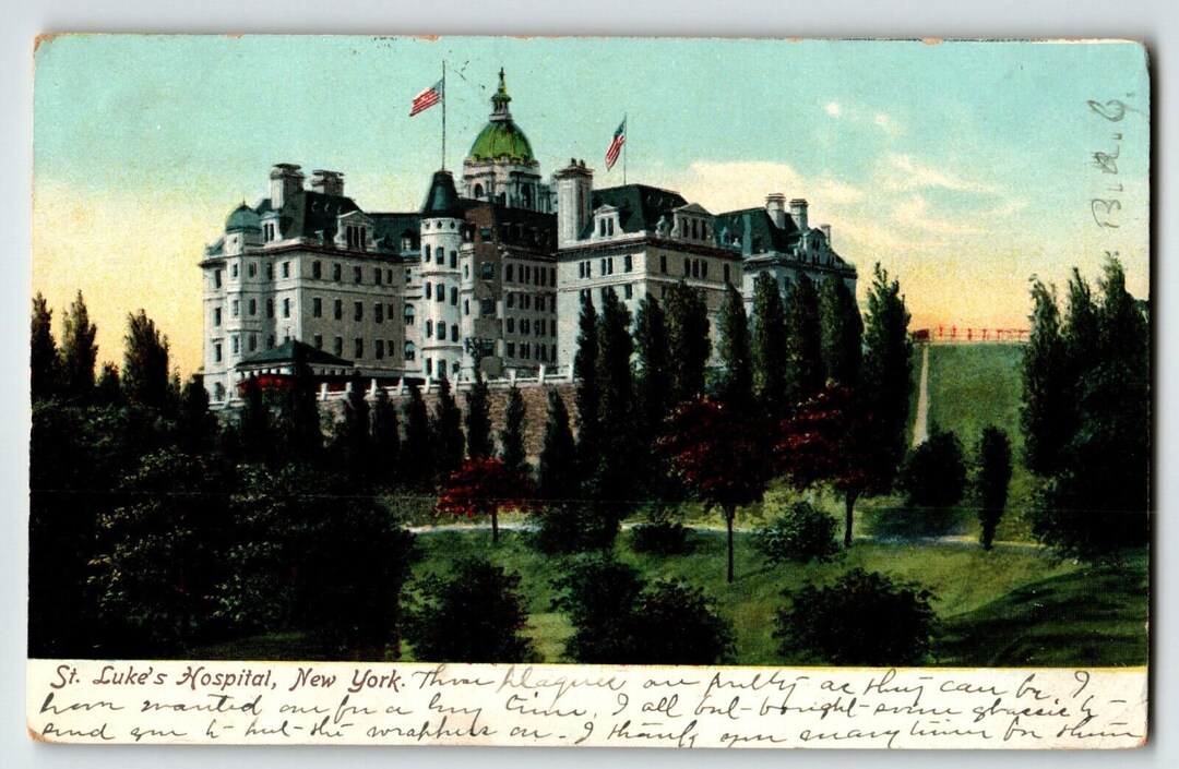 St. Lukes Hospital Building New York Postcard Undivided Back - Etsy