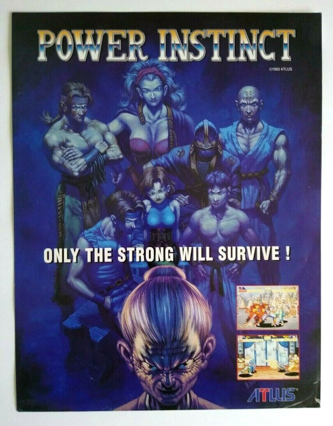 Atlus Power Instinct Arcade FLYER Original 1993 Video Game Art - Etsy