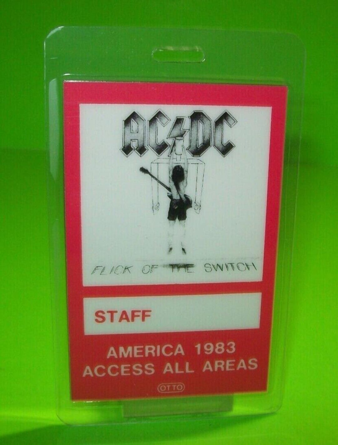 AC/DC Flick of the Switch Backstage Pass Original 1983 Hard Rock Music ...