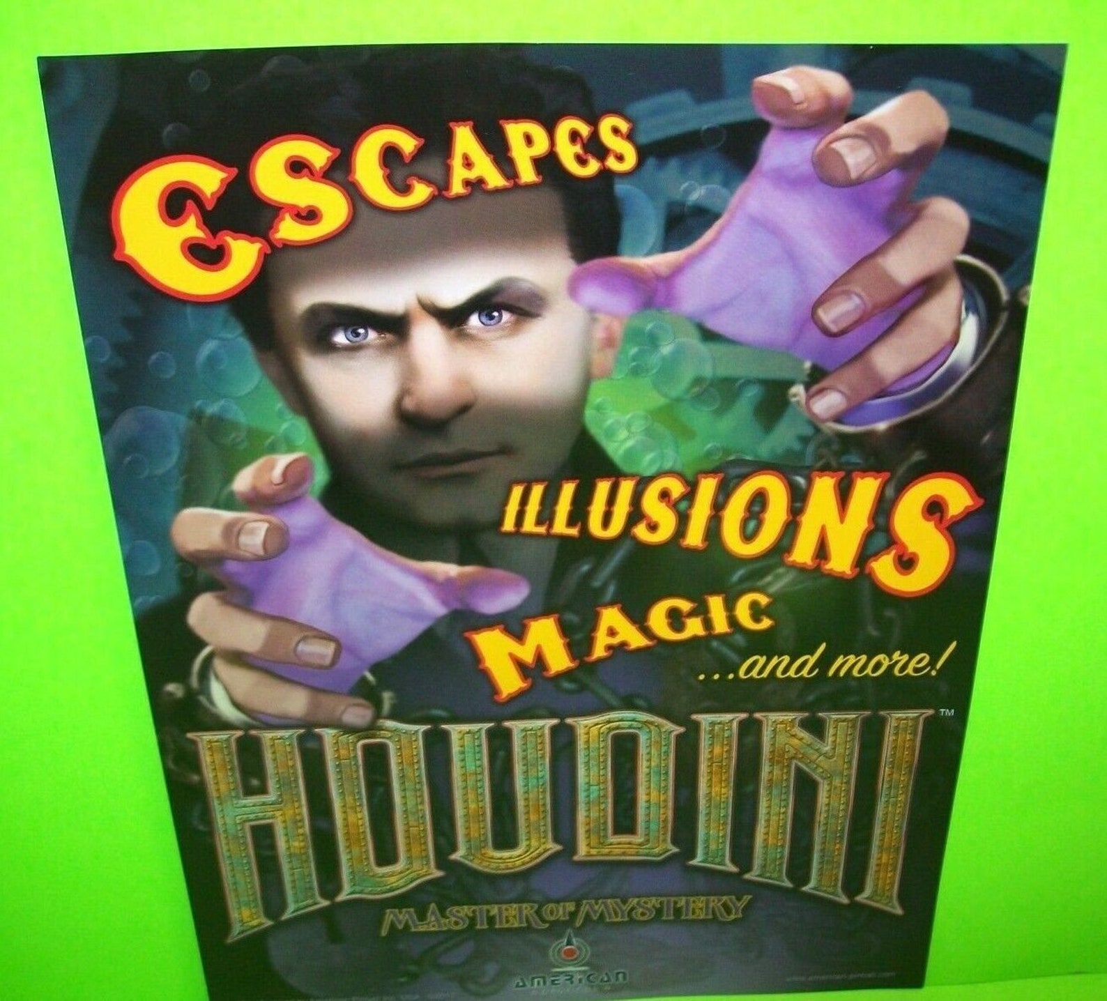 Houdini Master of Mystery Pinball FLYER Original NOS Game - Etsy