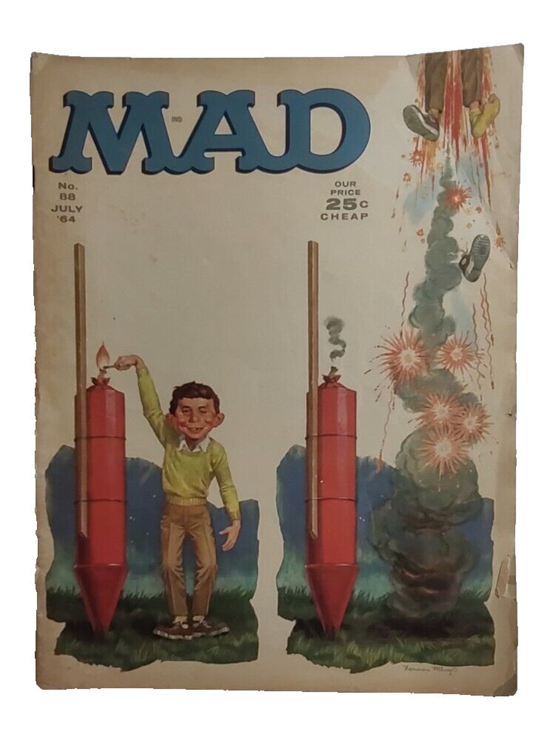 MAD Magazine July 1964 # 88 TV Movie Parody Satire Burke's Law Charade ...