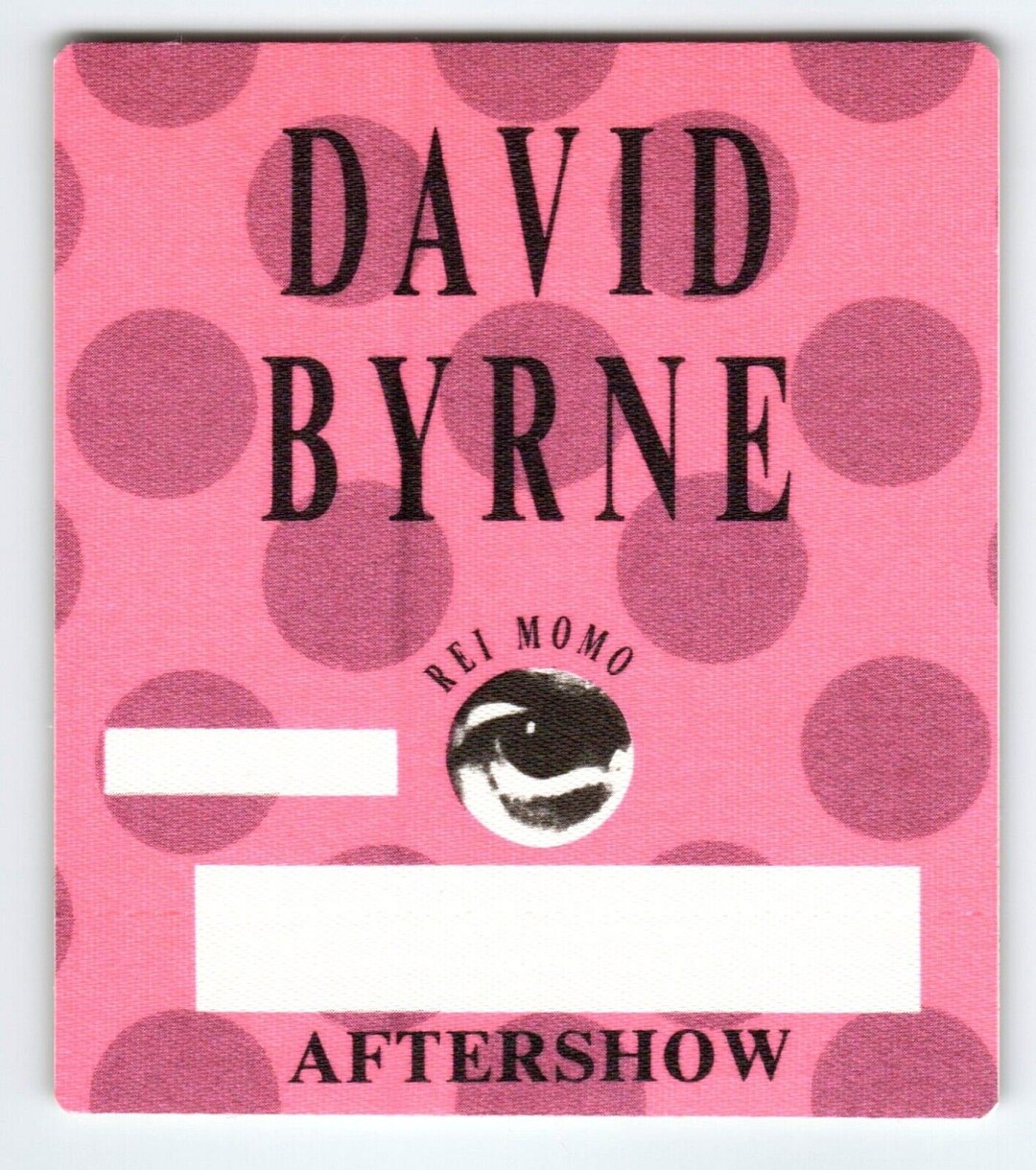 David Byrne Rei Momo Vintage Backstage Pass New Wave Talking Heads ...
