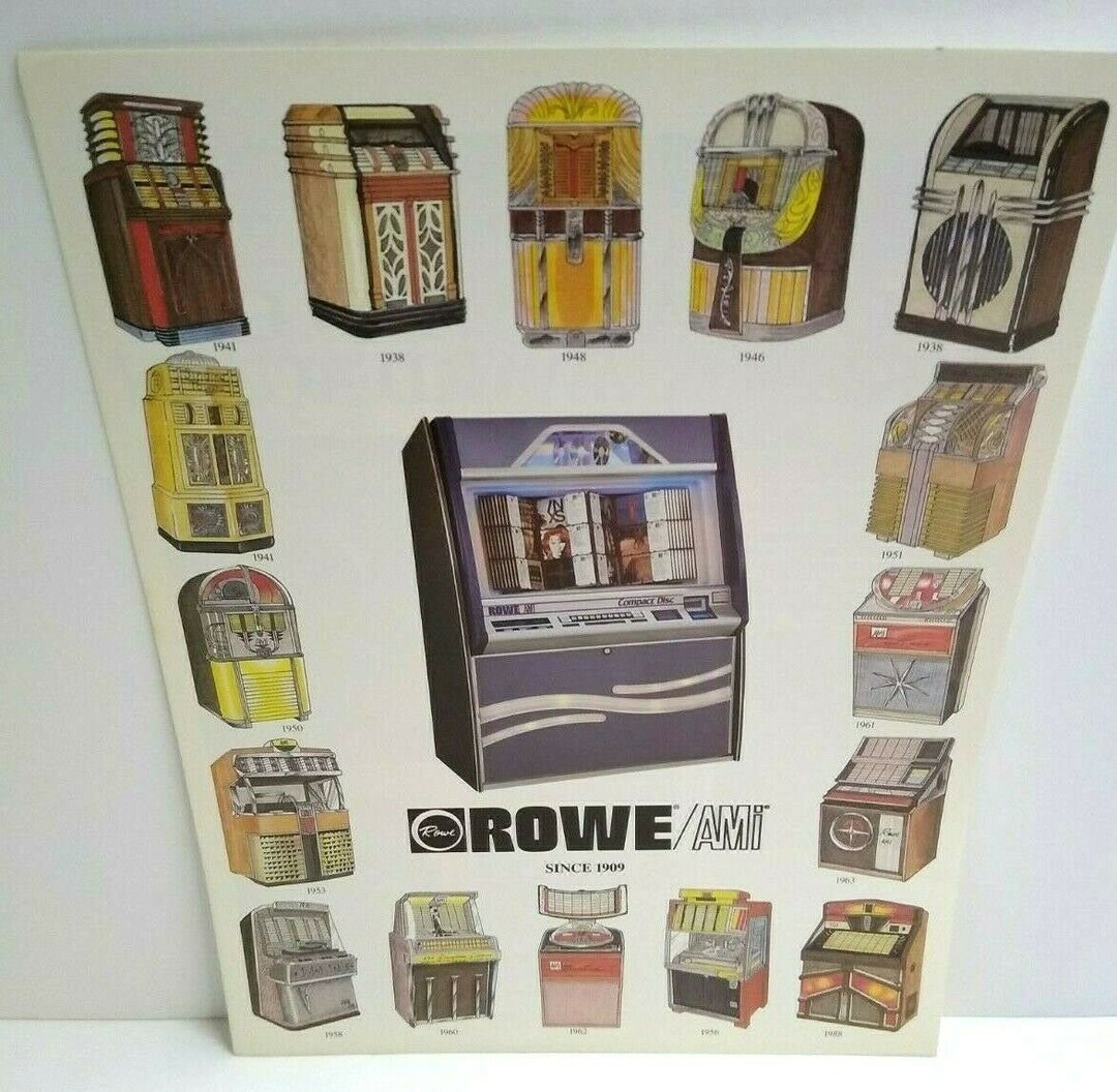 Rowe AMI Jukebox FLYER Laserstar America 16 Models CD-100B Original ...