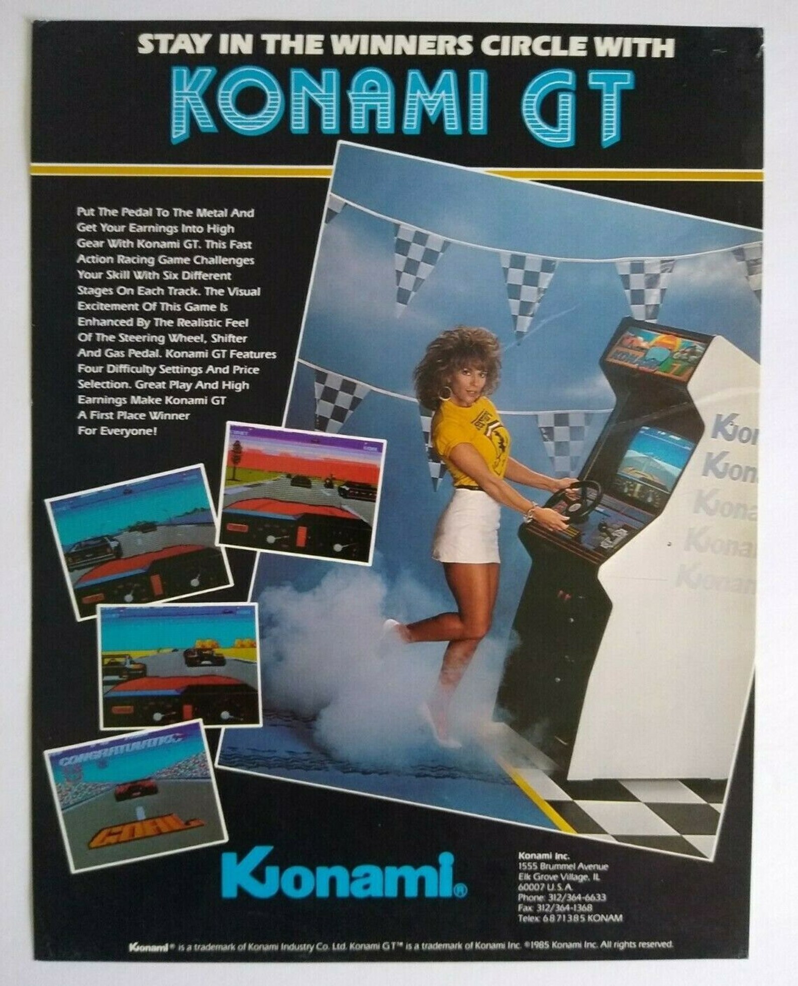 Konami GT Arcade FLYER Original 1985 Video Game Art Print | Etsy