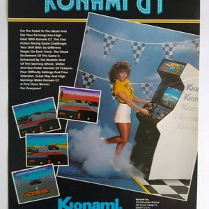 Konami GT Arcade FLYER Original 1985 Video Game Art Print | Etsy