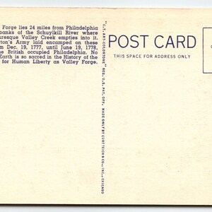 Greeting From Valley Forge Large Big Letter Postcard Pennsylvania Linen ...