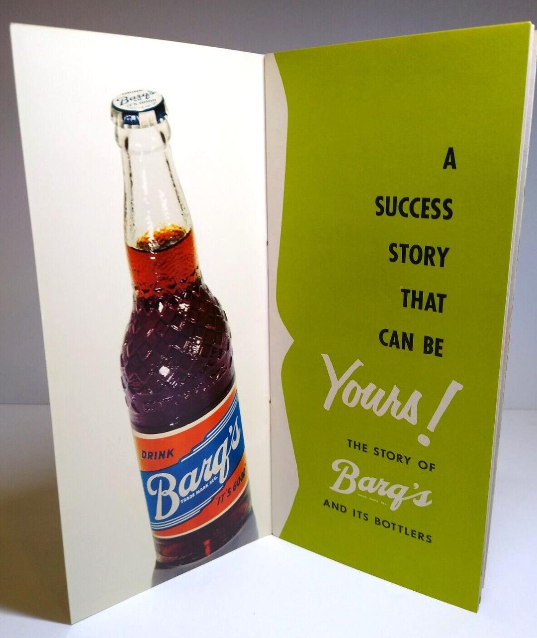 Barq Soda Root Beer Bottle Vintage Flyer Brochure Foldout 1956 Pirate ...