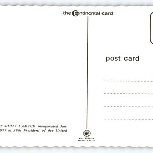 Jimmy Carter US 39th President Postcard Chrome Continental 1977 Mike ...