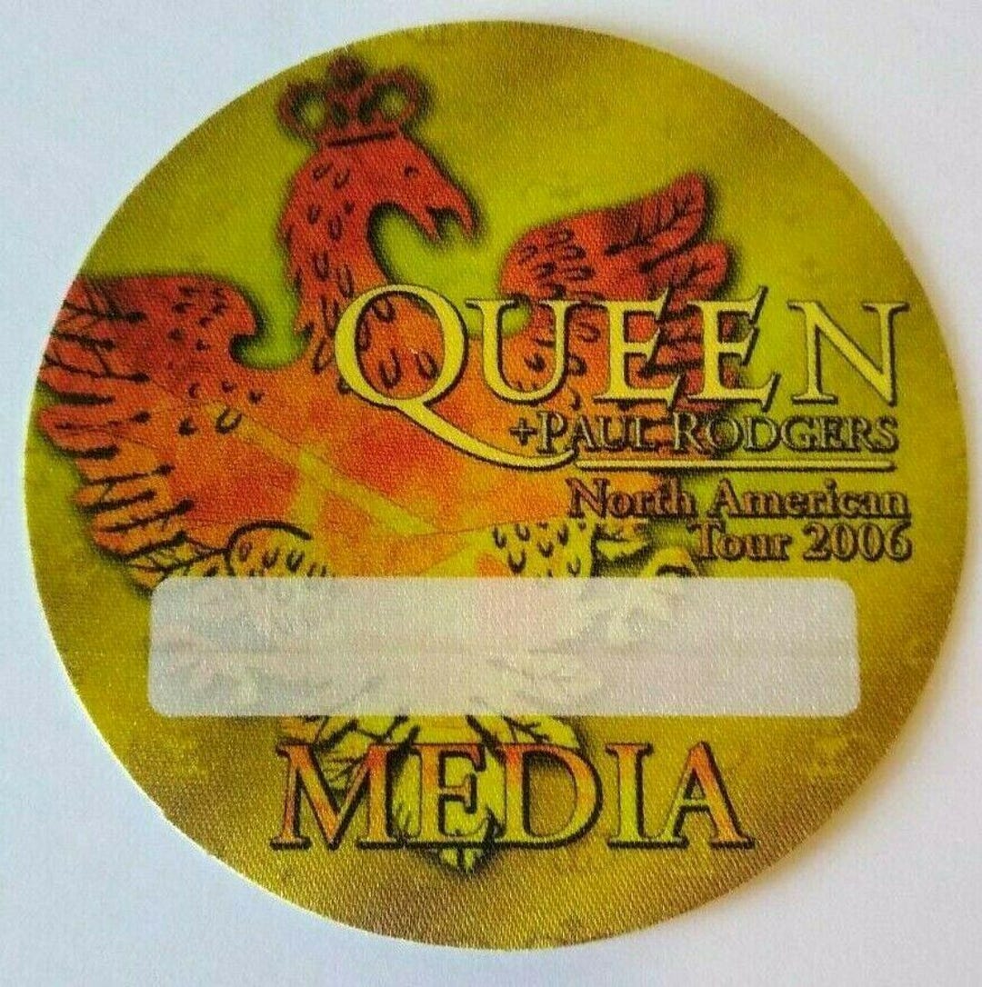Queen Backstage Pass American Tour Paul Rodgers Original 2006 Hard Rock ...