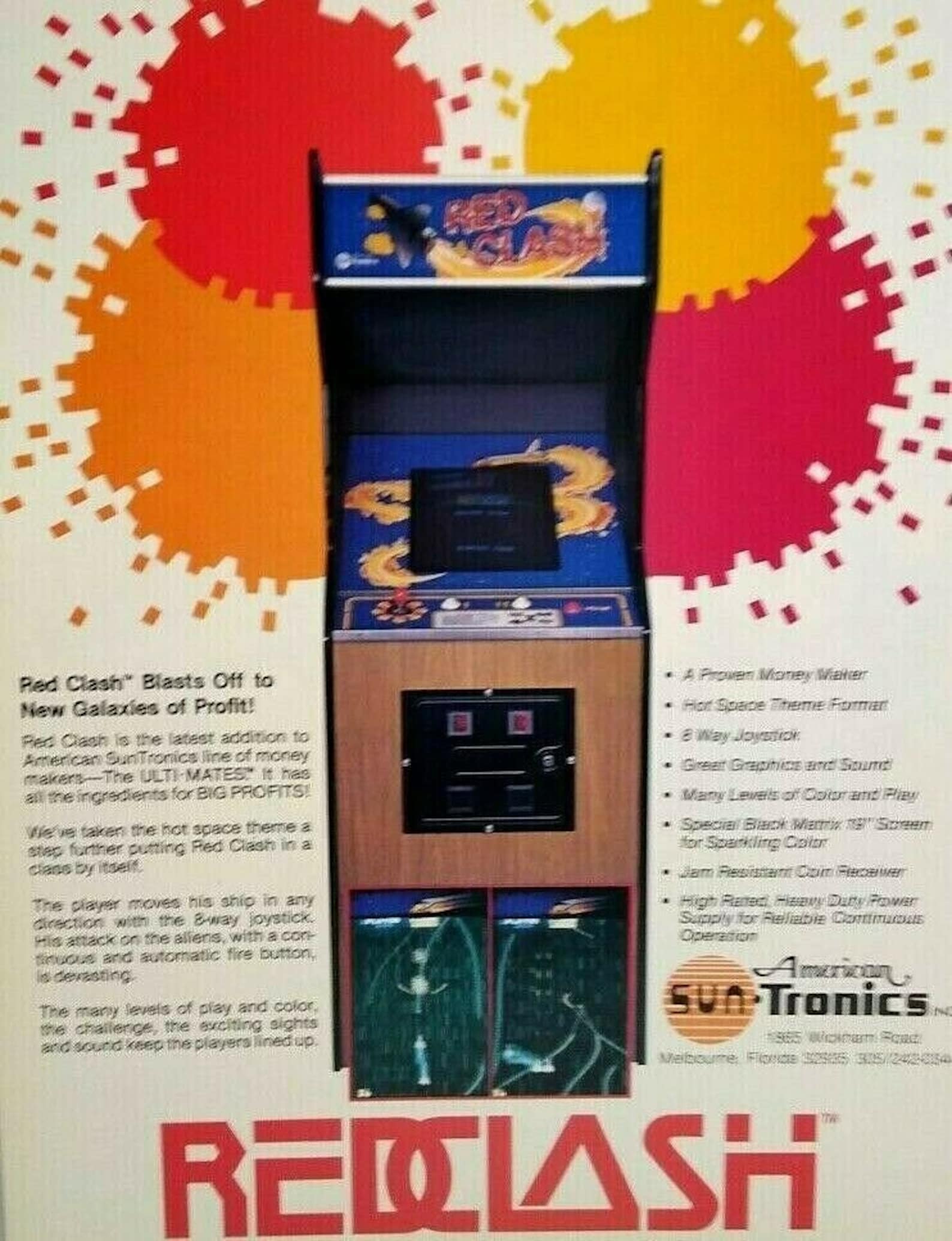 Red Clash Original Vintage Video Arcade Game Advertising Art - Etsy