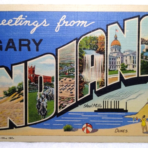 Indiana Postcard - Etsy