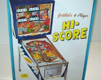 Score Sheet for Pinball - Etsy