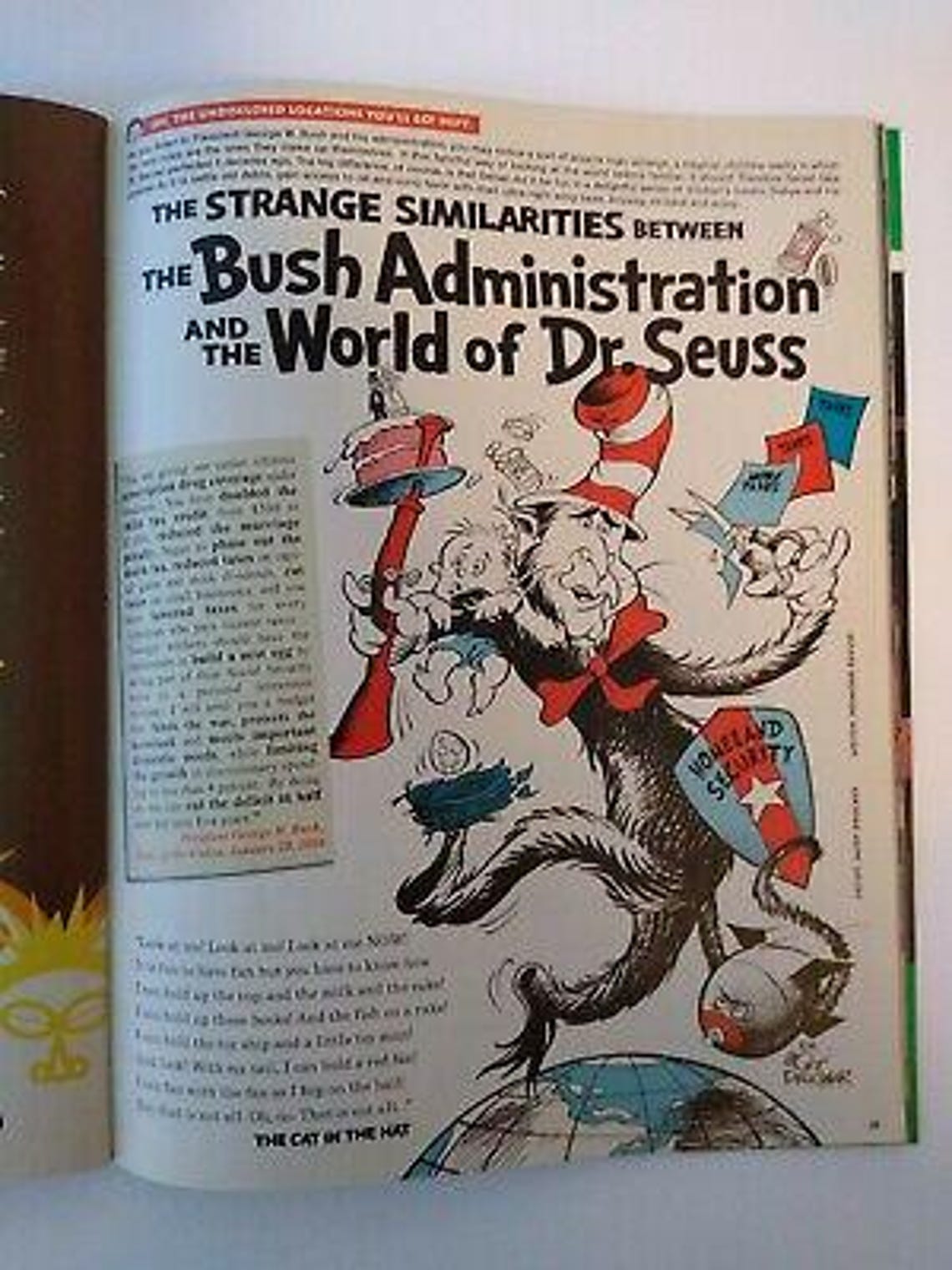 MAD Magazine Nov 2004 # 447 Dr Seuss the Cat in the Hat George Bush ...
